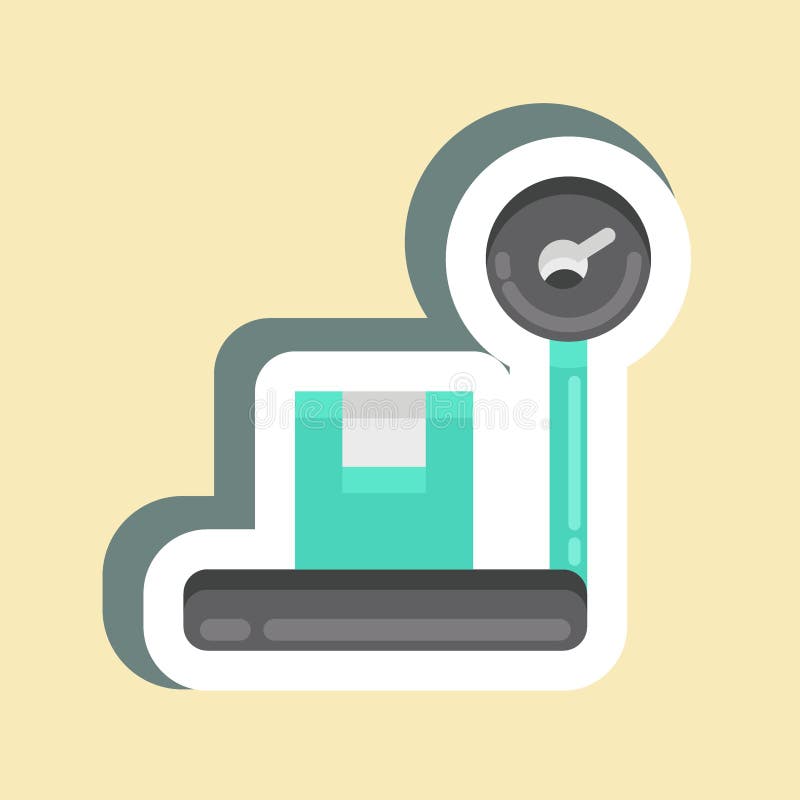 Sticker Platform Scale. Suitable for Education Symbol. Simple Design ...