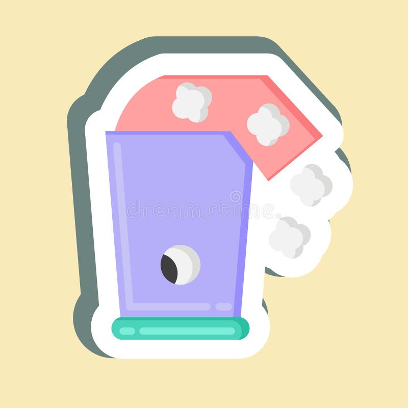 Sticker Popcorn Maker. Suitable for Kitchen Appliances Symbol. Simple ...