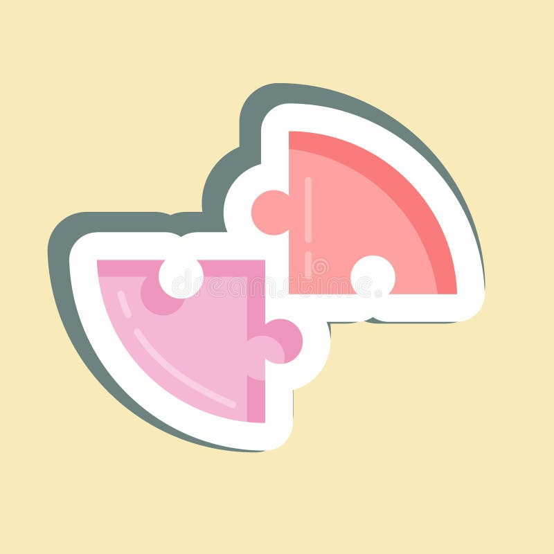 Sticker Puzzle. Suitable for Education Symbol. Simple Design Editable ...