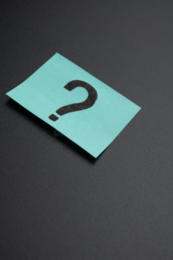 Sticker with a Question Mark on the Board. the Concept is Not Knowledge ...