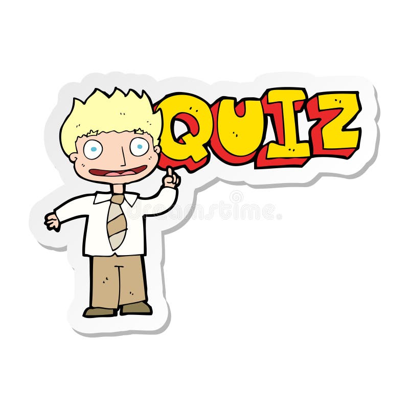 Quiz sign cartoon stock illustration. Illustration of quiz - 52968149