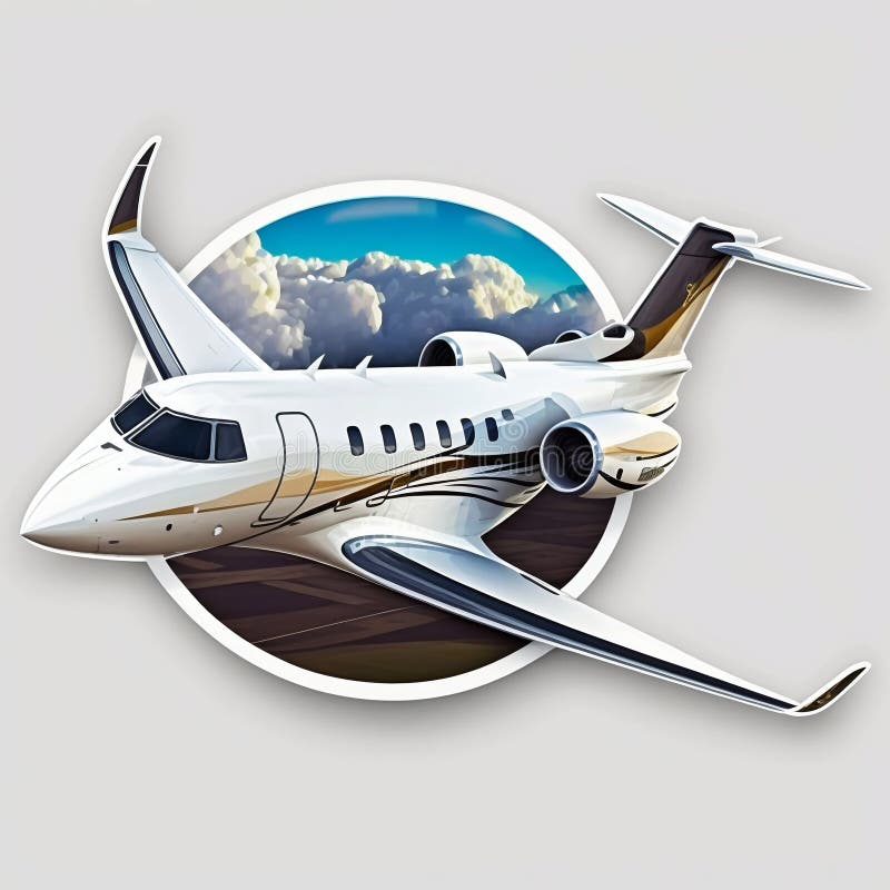 Sticker Rc Airplane Isolated. Generative AI Stock Illustration ...