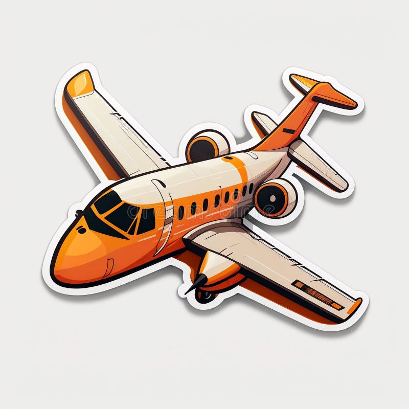 Sticker Rc Airplane Isolated. Generative AI Stock Illustration ...