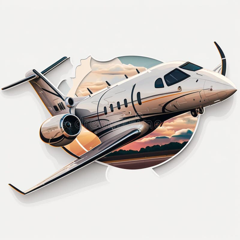 Sticker Rc Airplane Isolated. Generative AI Stock Illustration ...