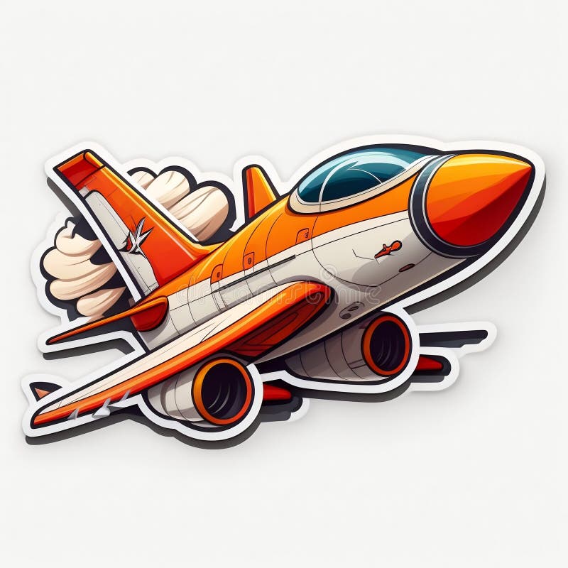 Sticker Rc Airplane Isolated. Generative AI Stock Illustration ...