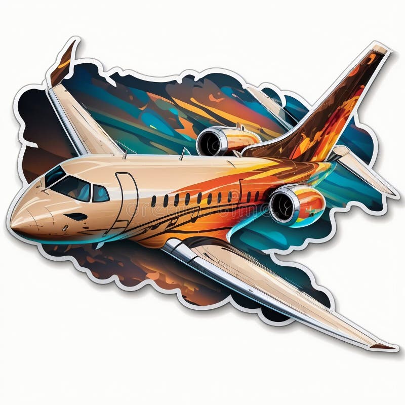 Sticker Rc Airplane Isolated. Generative AI Stock Illustration ...