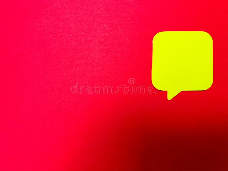 Sticker on Red Wall Whith Empty Space for Text Stock Image - Image of ...