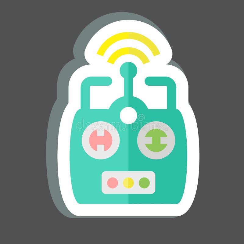 Sticker Remote Control. Related To Drone Symbol. Simple Design Editable ...