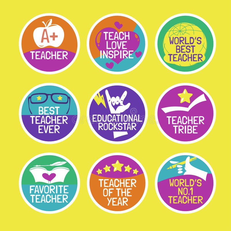 Job and Great Job Stickers Logo. School and Employee Reward Stock ...