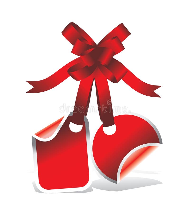 Sticker with ribbon stock vector. Illustration of customer - 6894334