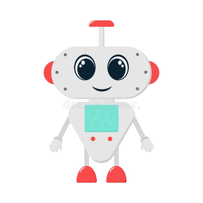 Sticker Ai Chat Bot and Retro Robot Stock Vector - Illustration of ...