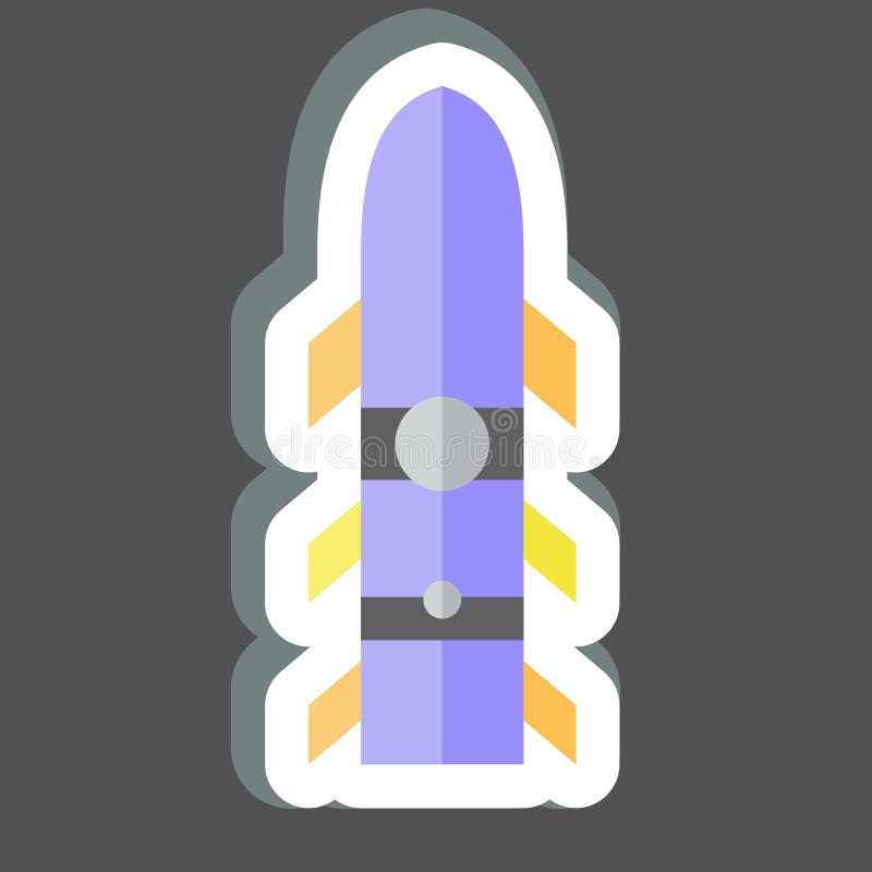 Sticker Rocket. Related To Weapons Symbol. Simple Design Editable Stock ...