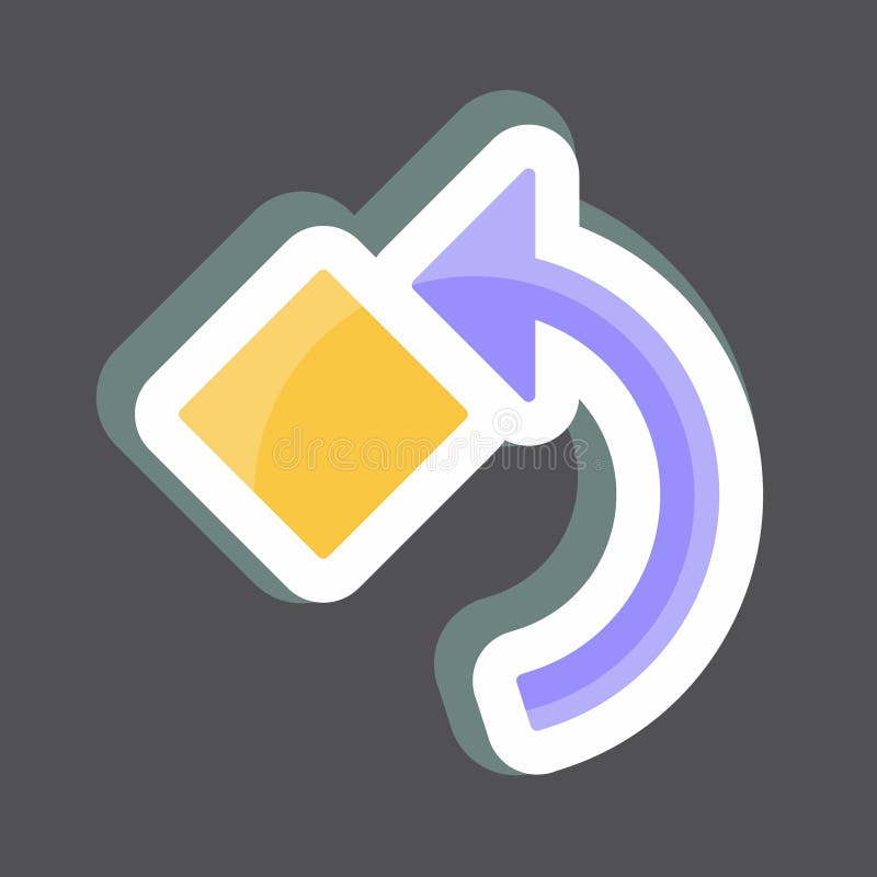 Sticker Rotate 90 Degrees. Suitable for Photo Editing Symbol. Simple ...