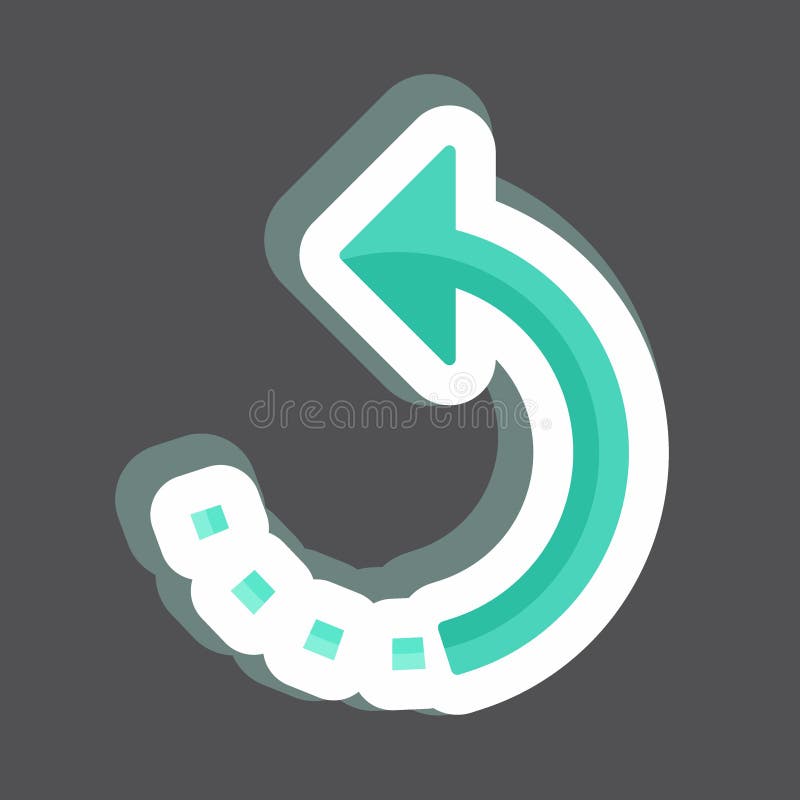 Sticker Rotate Left. Suitable for Photo Editing Symbol. Simple Design ...