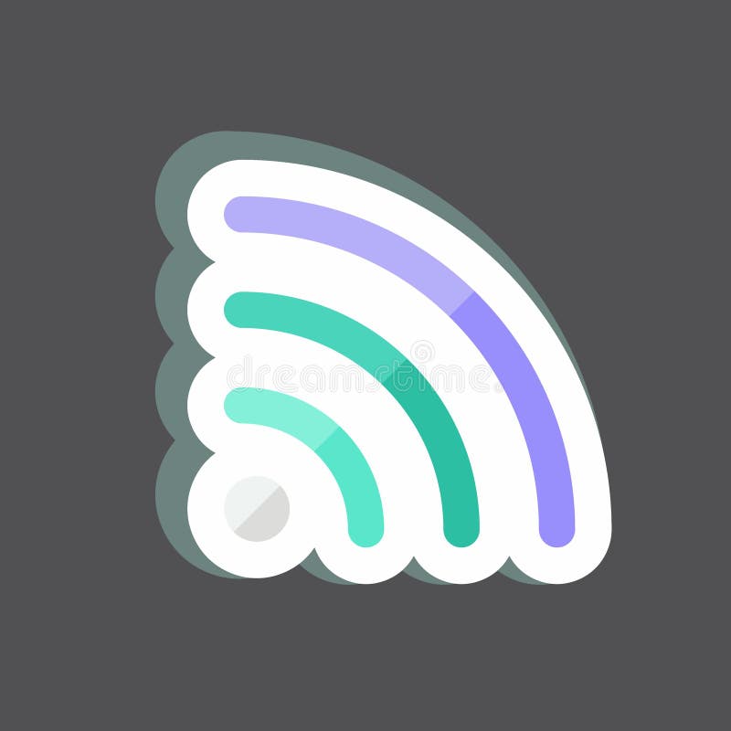 Sticker Rss Feed. Suitable for Education Symbol. Simple Design Editable ...