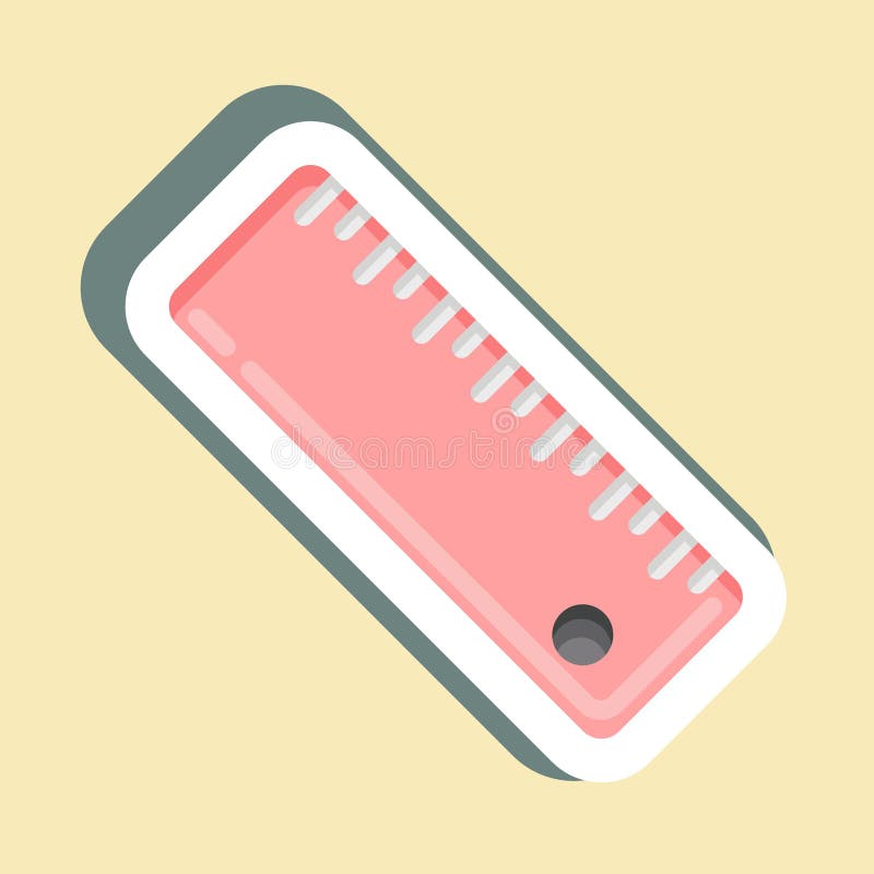 Sticker Ruler. Suitable for Education Symbol. Simple Design Editable ...