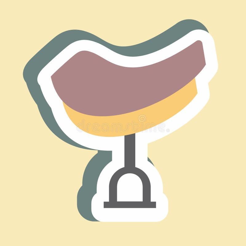 Sticker Saddle Simple Illustration, Good for Prints , Announcements ...