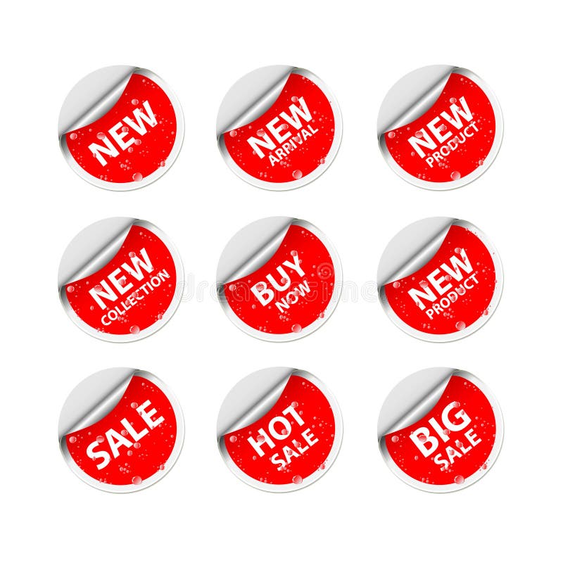 Sticker Sale Tag stock vector. Illustration of realistic - 38991192