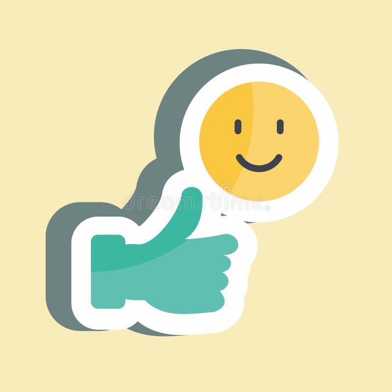 Sticker Satisfaction. Suitable for Feedback Symbol. Simple Design ...