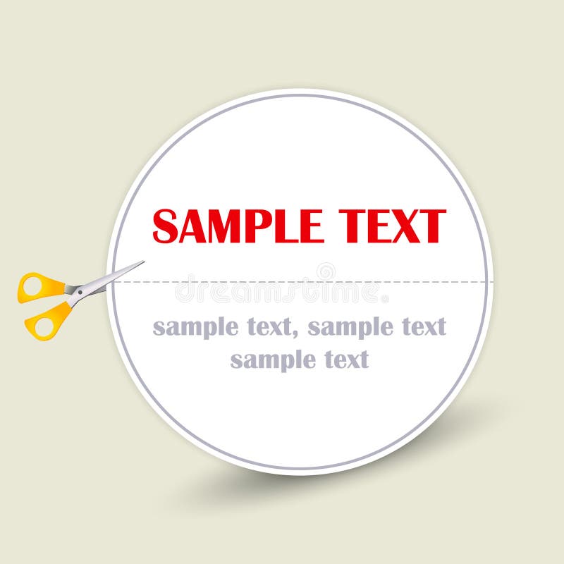 Sticker scissors stock vector. Illustration of modern - 40841483