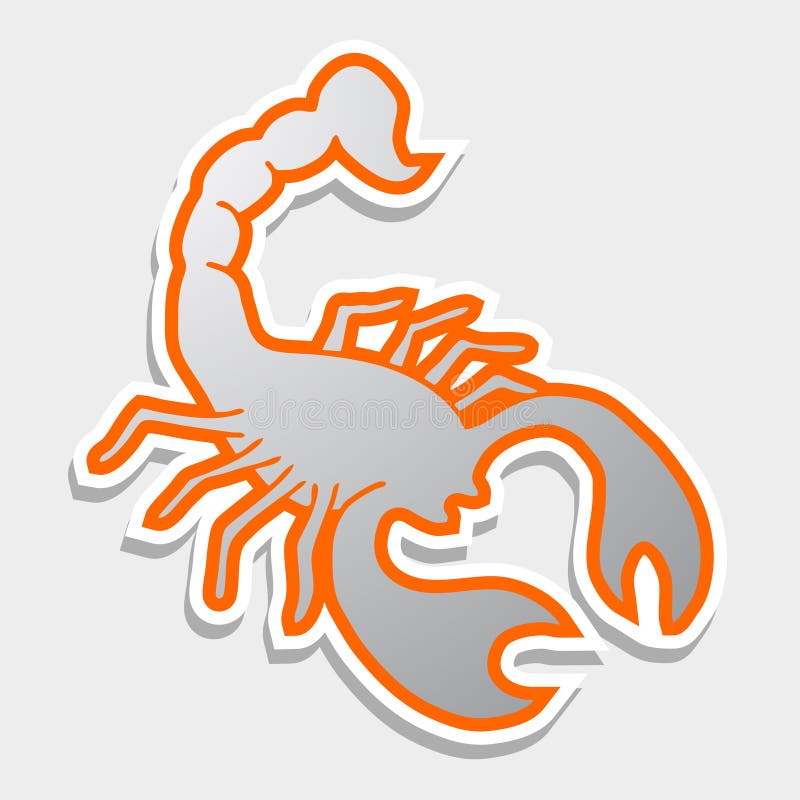 Sticker scorpion stock vector. Illustration of character - 29372012