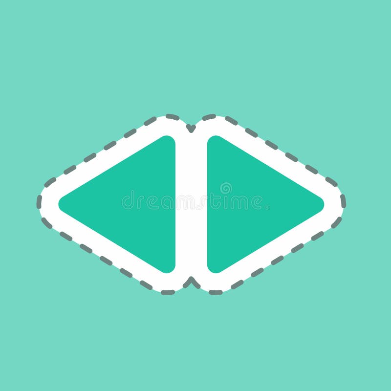 Sticker Scroll Horizontal - Line Cut,Simple Illustration,Editable ...