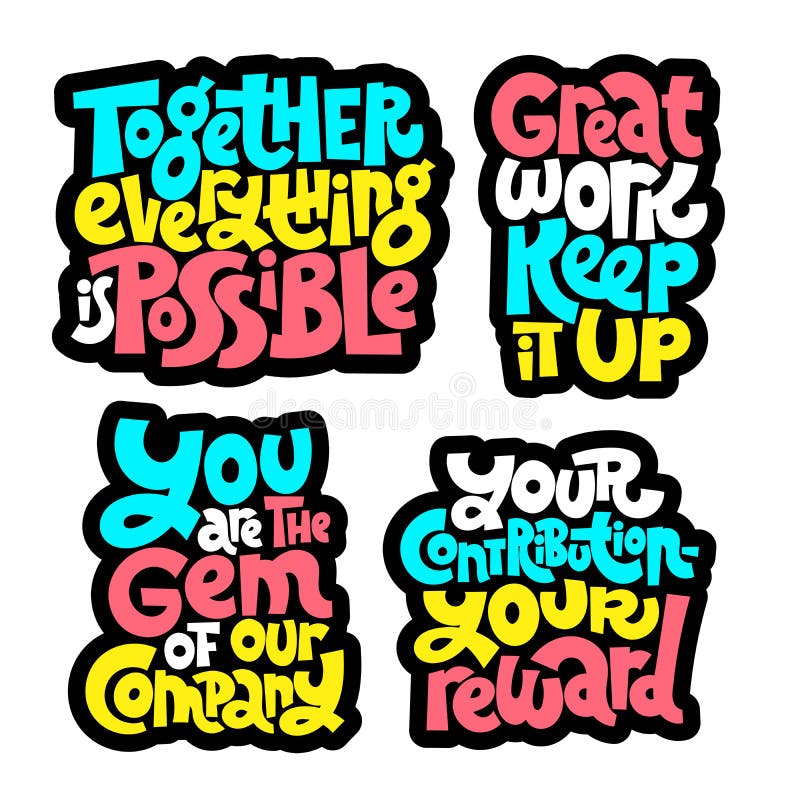 Team work lettering stock vector. Illustration of communication - 202517926