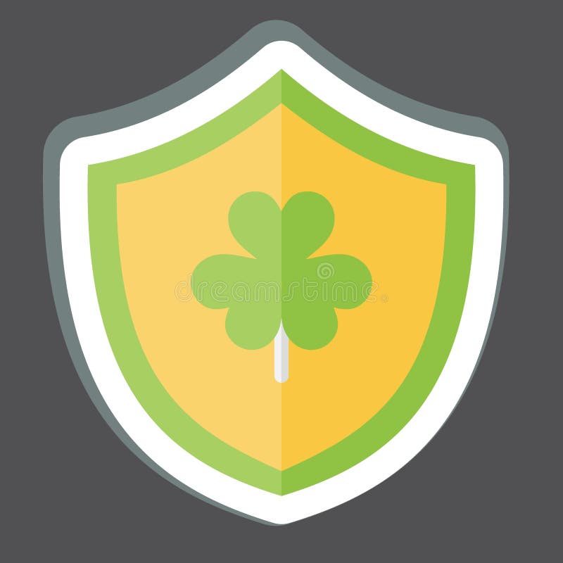Sticker Shield. Related To Ireland Symbol. Simple Design Editable Stock ...