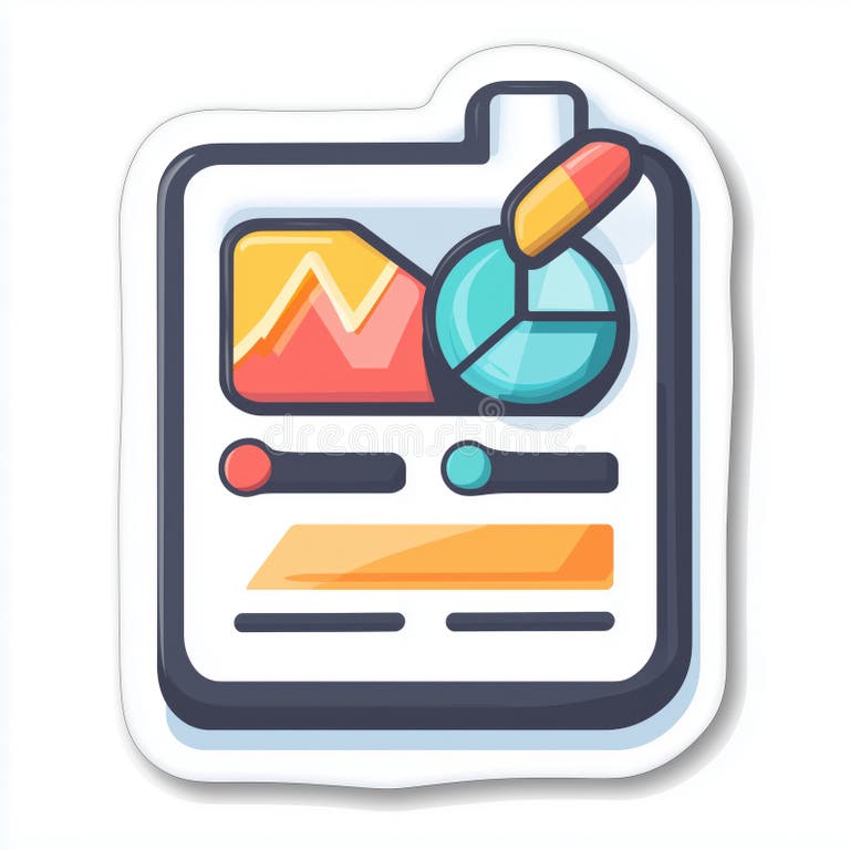Sticker Showing Detailed Documentation of Expense Tracking and Analysis ...