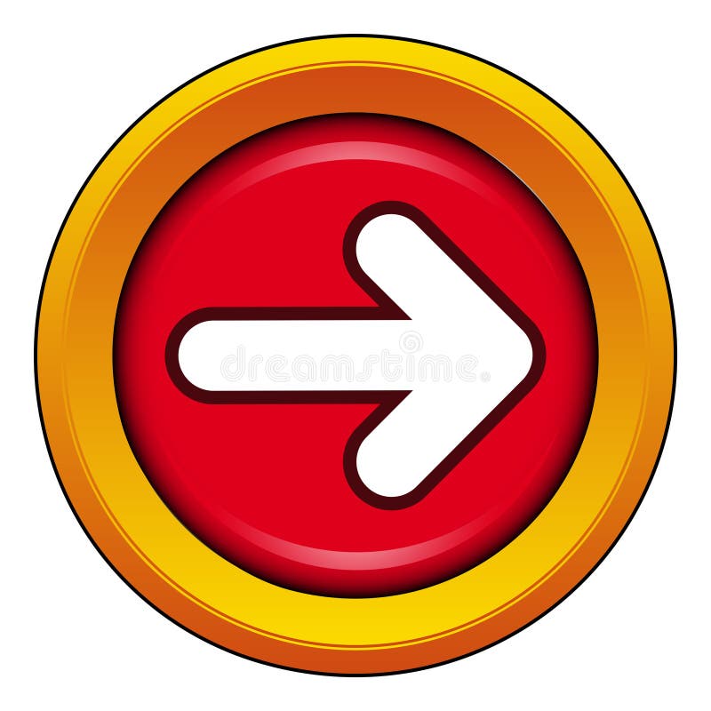 Sticker or Sign Showing the Direction To Take Stock Illustration ...