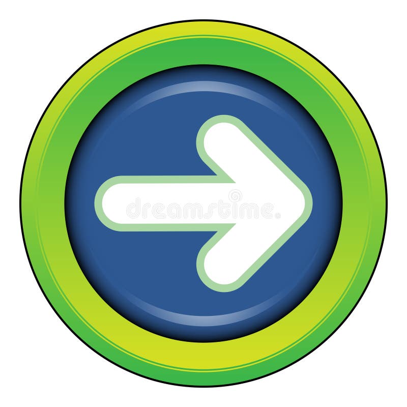 Sticker or Sign Showing the Direction To Take Stock Illustration ...