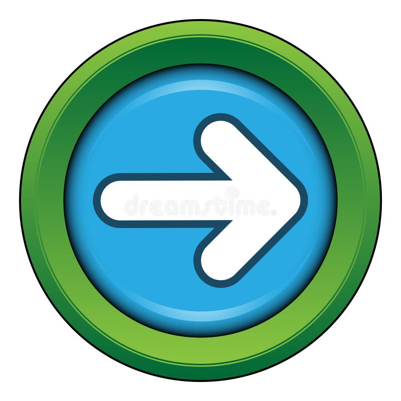 Sticker or Sign Showing the Direction To Take Stock Illustration ...