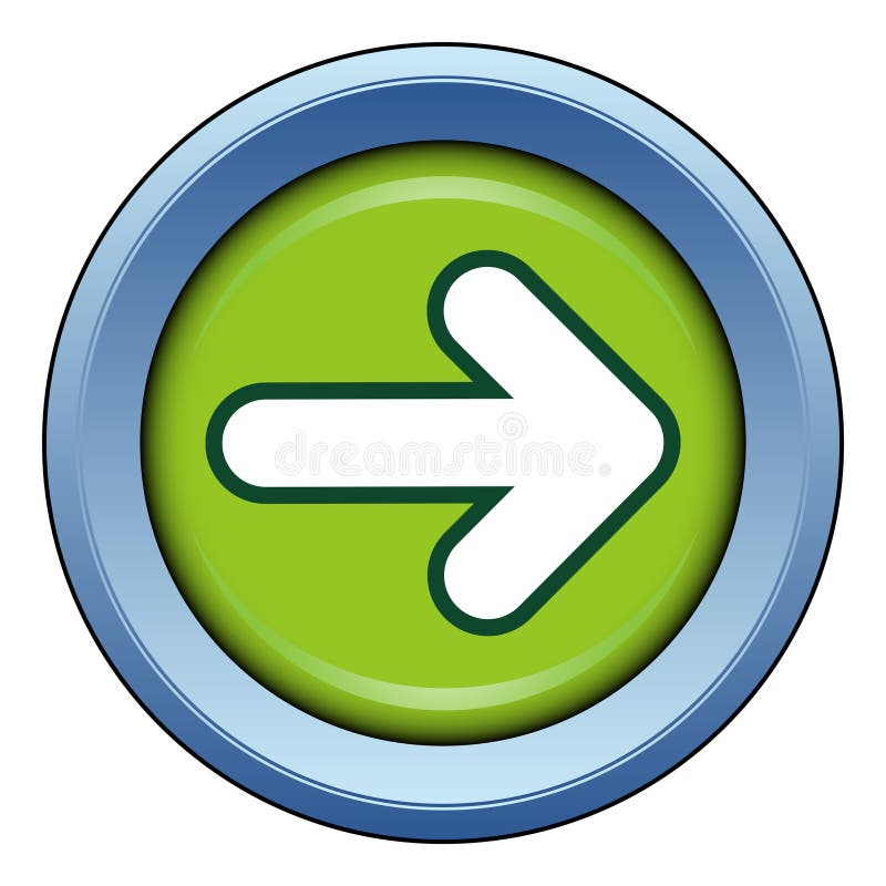 Sticker or Sign Showing the Direction To Take Stock Illustration ...