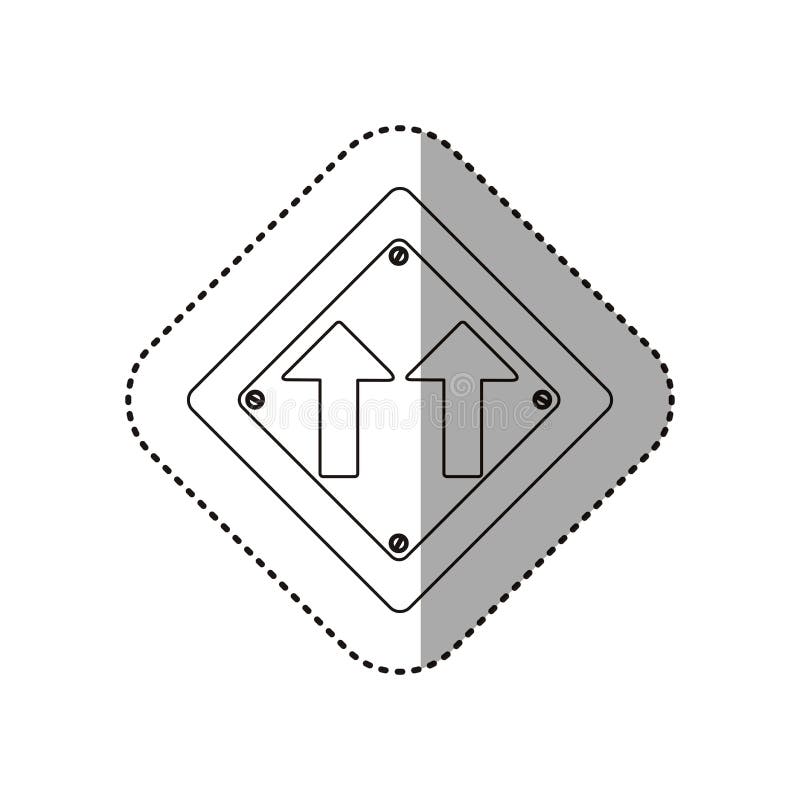 Sticker Silhouette Metallic Diamond Shape Frame Same Direction Arrow ...