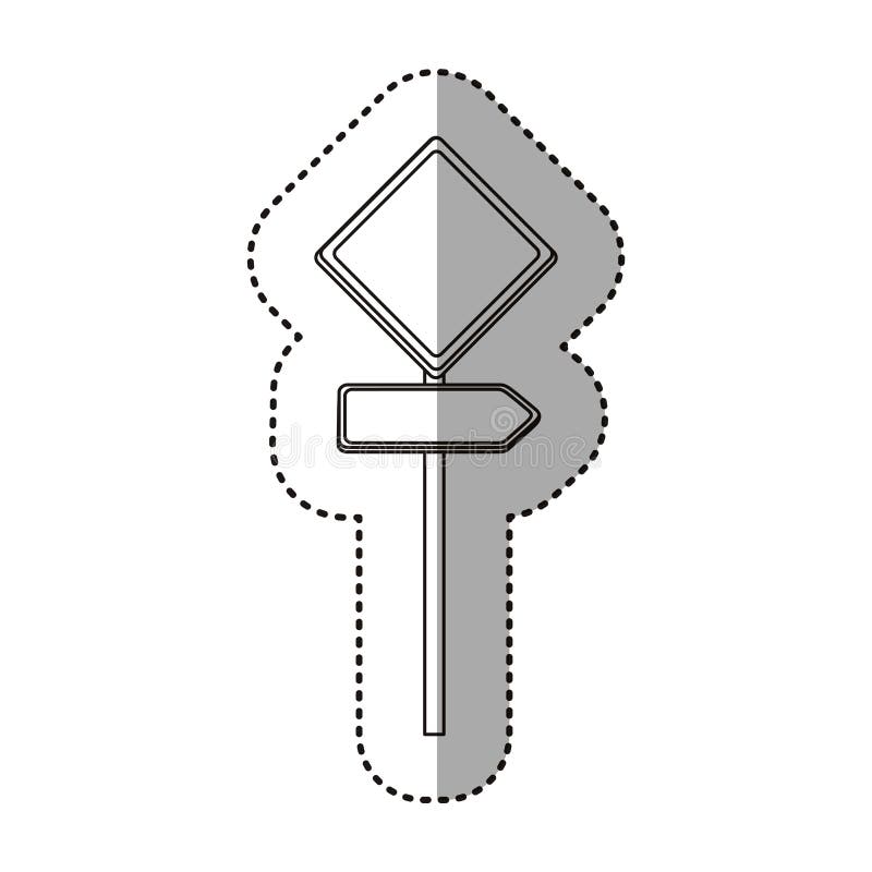 Silhouette Metallic Diamond Frame Turn Left Traffic Sign Stock ...