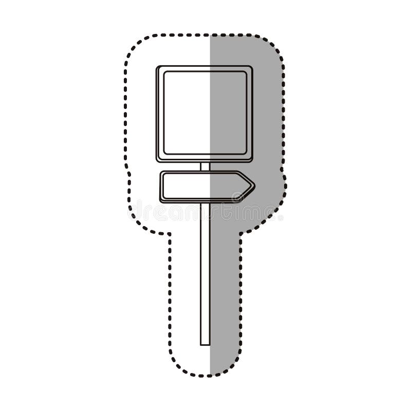 Sticker Silhouette Metallic Square Shape Traffic Sign with Direction ...