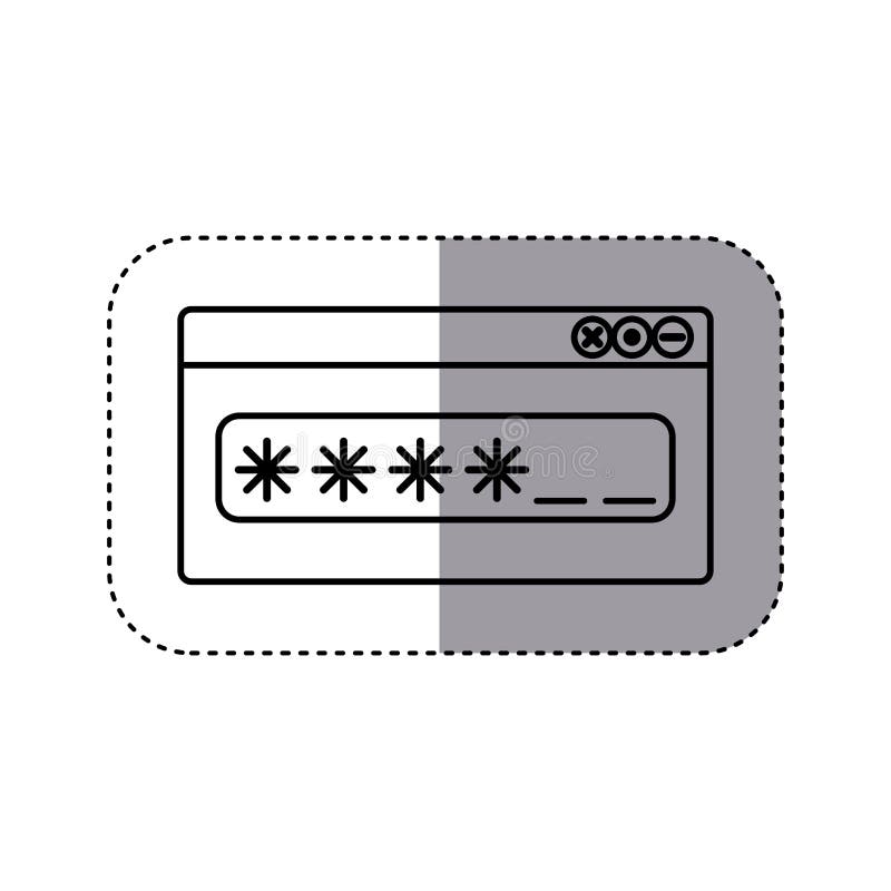 Silhouette Password Text Box with Key Stock Vector - Illustration of ...