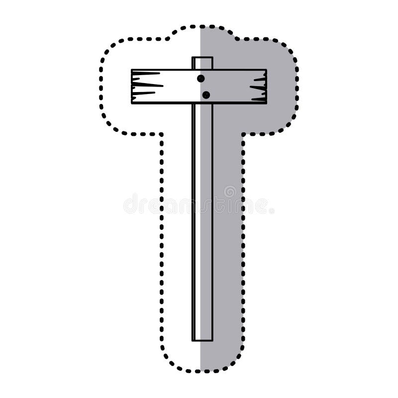 Sticker Silhouette Rectangle Shape Wooden Board Sign Stock Illustration ...