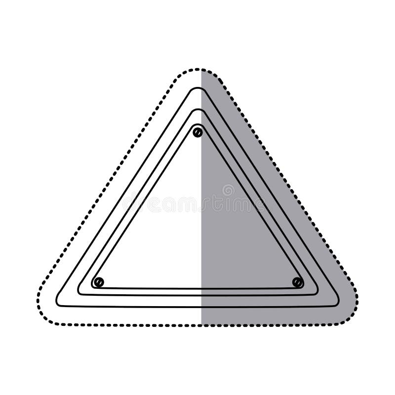 Sticker Silhouette Triangle Warning Traffic Sign Stock Illustration ...