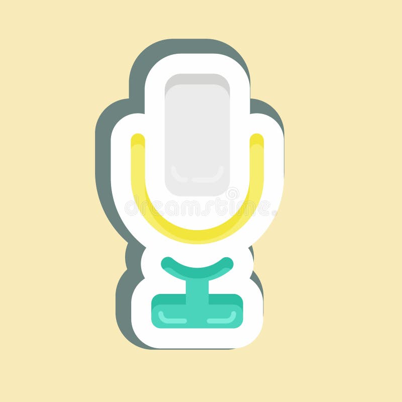 Sticker Singing. Suitable for Education Symbol. Simple Design Editable ...