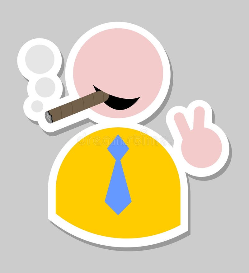 Sticker smoke stock vector. Illustration of silhouette - 28908562