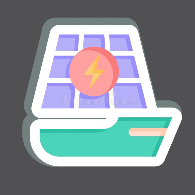 Sticker Solar Boat. Related To Solar Panel Symbol Stock Illustration ...