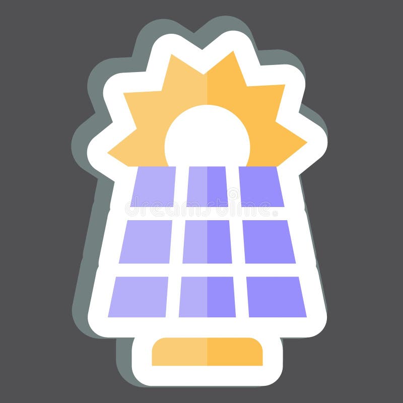 Sticker Solar Panel. Related To Solar Panel Symbol Stock Illustration ...