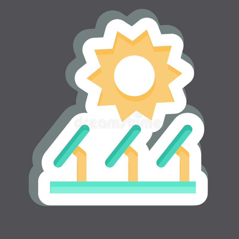 Sticker Solar Plant. Related To Solar Panel Symbol Stock Illustration ...