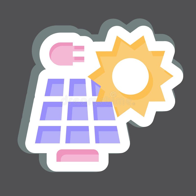 Sticker Solar Power. Related To Solar Panel Symbol Stock Illustration ...