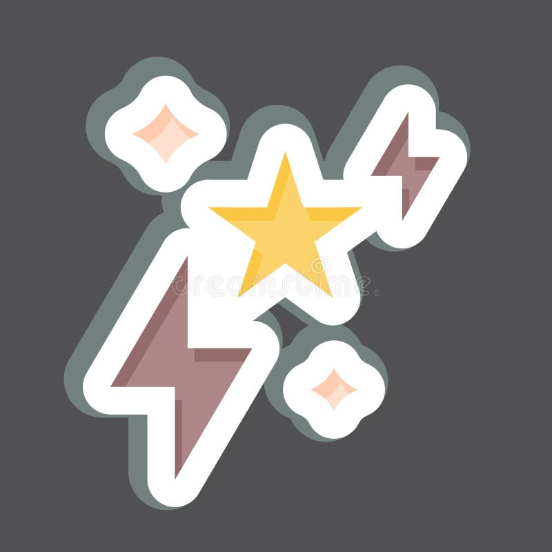 Sticker Sparks. Related To Magic Symbol. Simple Design Editable Stock ...