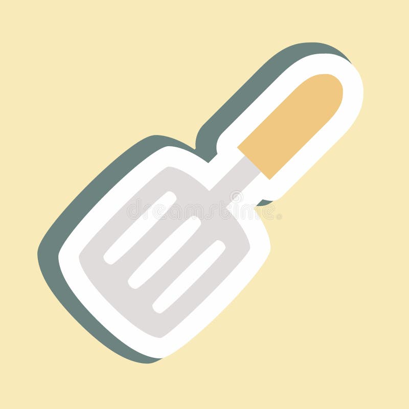 Sticker Spatula - Simple Illustration,Editable Stroke Stock ...