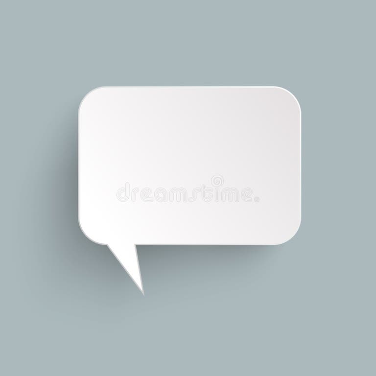 Sticker Speech Bubble with Shadow Stock Vector - Illustration of ...