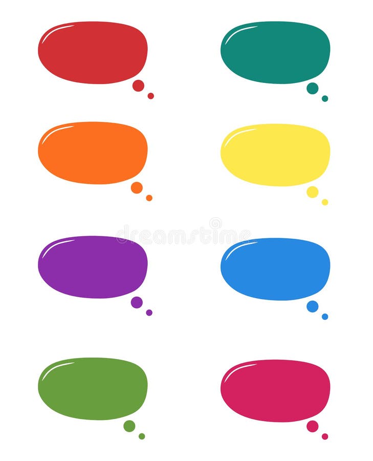 Callouts Set with Different Messages on White Background. Vector ...
