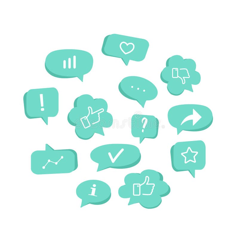 Callouts Set with Different Messages on White Background. Vector ...